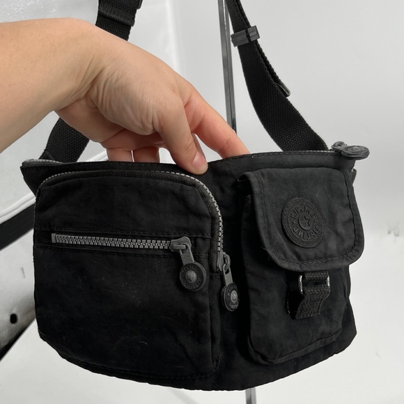 Kipling | Bags | Kipling Black Fanny Pack Comes With Ape | Poshmark